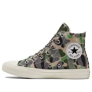 CONVERSE Converse Chuck Taylor All Star High Top Camouflage Sneakers Green/black
