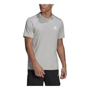 Adidas Aeroready Designed To Move Sport Stretch Tee - Medium Grey Heather