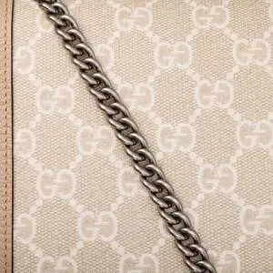 Gucci Dionysus Gg Mini Chain Wallet - Beige