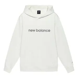 NEW BALANCE Logo Print Hoodie - White/black
