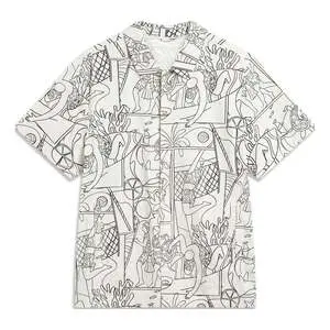 LI-NING Graphic Print Shirt - White/black