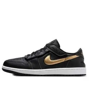 JORDAN 1 Low Easyon "black Metallic Gold" Sneakers - Black/white/metallic Gold