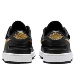 JORDAN 1 Low Easyon "black Metallic Gold" Sneakers - Black/white/metallic Gold