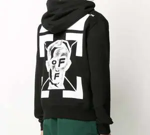 Off-White Fw20 Pivot Fish Printing Hooded Pullover
