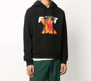 Off-White Fw20 Pivot Fish Printing Hooded Pullover