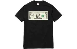 Supreme Fw17 Dollar Tee Printing Round Neck Short Sleeve Blue - Navy