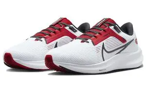 Nike Zoom Pegasus 40 "georgia" Athletic Sneakers - White/university Red/black