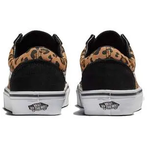 VANS Old Skool Leopard Print Lace-up Sneakers - Black/brown