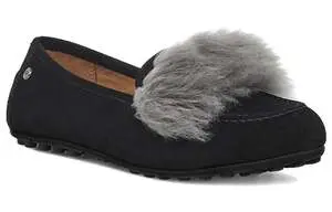 UGG California Loafer With Fur Accent - Black/gray