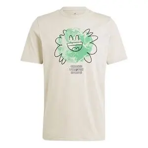 Adidas Change Through Sports Earth T-shirt Asia Sizing 'beige Green - Beige/green