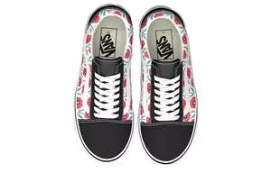 VANS Old Skool Floral Print Sneakers - Blackwhite