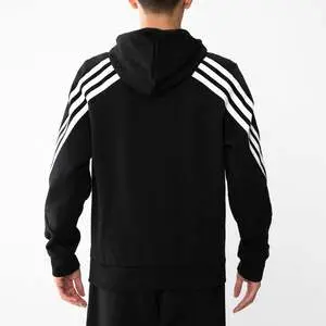 Adidas Three Stripe Knit Hooded Jacket