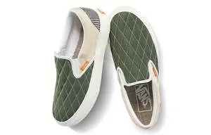 VANS Quilted Slip-on Sneakers - Green/light Gray