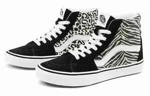 VANS Sk8-hi Canvas High Top Sneakers - Black/white
