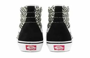 VANS Sk8-hi Canvas High Top Sneakers - Black/white
