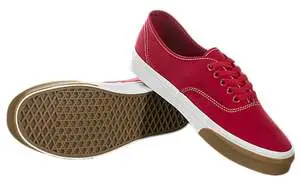 VANS Authentic Gum Bumper Sneakers - Red/white/brown