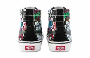 VANS Sk8-hi High Top Sneakers With Graphic Print - Black