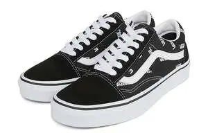 VANS Old Skool "all Over Logo" Low Top Sneakers - Black/white