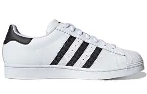 Adidas Superstar Logo Stripes Sneakers - White/black