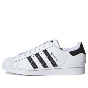 Adidas Superstar Logo Stripes Sneakers - White/black