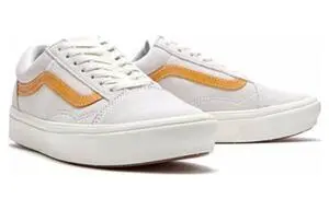 VANS Comfycush Old Skool Low Tops Casual Skateboarding Shoes Gray Orange - Gray/orange
