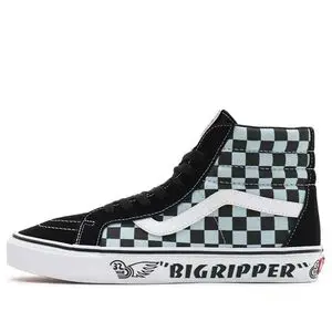 VANS Se Bikes X Sk8-hi Reissue "big Ripper" Black Reflective Checkerboard High Top Sneakers