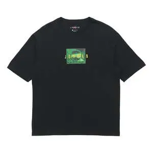 JORDAN Sport Dna Logo Printing Short Sleeve - Black