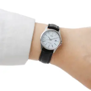 Casio Quartz Analog Watch With Leather Strap