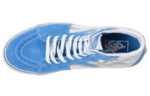 VANS Sk8-hi High-top Sneakers With Flame Detailing - Blue/white
