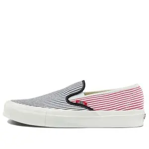 VANS Vans Style 48 LX Striped Slip-On Sneakers Blue/pink