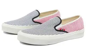 VANS Style 48 Lx Striped Slip-on Sneakers - Blue/pink