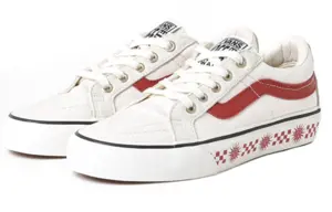 VANS Sk8-low "white Red" Sneakers - White/red