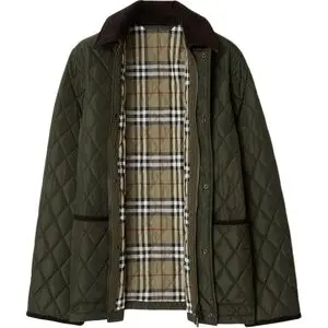 Burberry Quilted Belted Jacket - Green
