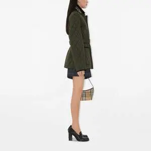 Burberry Quilted Belted Jacket - Green