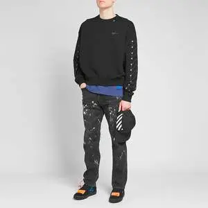 Off-White Cotton Crewneck Pullover