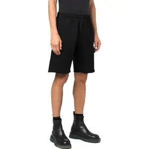 Off-White Solid Color Logo Printing Sports Shorts - Default Color