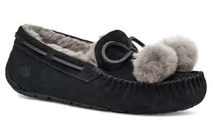 UGG Dakota Bow Pom Slipper - Black