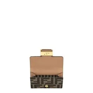 Fendi Micro Trifold Baguette Wallet - Brown