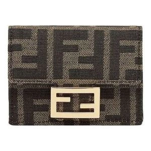 Fendi Micro Trifold Baguette Wallet - Brown