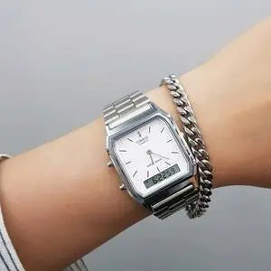 Casio Analog/digital Combo Watch - White
