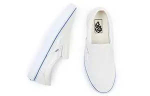VANS Classic Slip-on Sidestripe Sneakers - White/blue