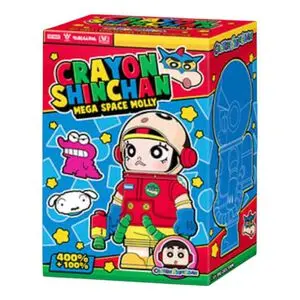 POP MART Mega Space Molly Crayon Shinchan Blind Box 100% & 400% Set - Multi-color