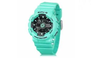 Casio Baby-g Water Resistant Watch With Fluorescent Details - Green