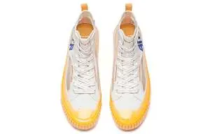 ANTA Canvas High-top Sneakers - White/yellow/blue