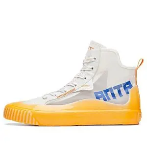 ANTA Canvas High-top Sneakers - White/yellow/blue