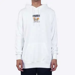 PUMA Graphic Hoodie - White/black/black