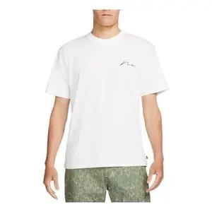 Nike Back Printing Round Neck Pullover Short Sleeve White - Default Color