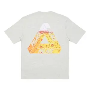 PALACE Tri-lager Tee Triangle Logo Printing Short Sleeve Gray - Tan