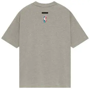 Fear Of God X Nba Brooklyn Nets T-shirt 'grey Black
