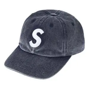 Supreme Pigment Coated S Logo 6-panel Cap - Navy